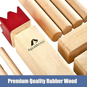 ApudArmis Kubb Yard Game Set, Viking Chess Outdoor Clash Toss Yard Game with Carrying Case ...