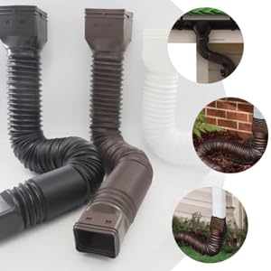 Amazon.com : Angoily 1 Sets Rain Gutter Downspout Extensions Flexible ...