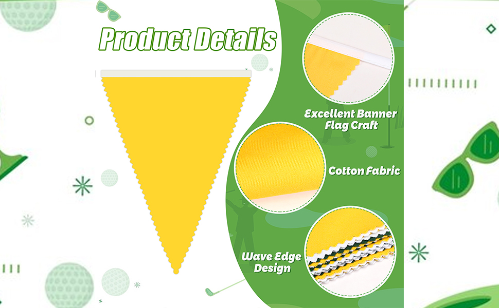 Amazon.com: MARFOREVER 28 FT Spring Yellow Green White Pennant Banner ...
