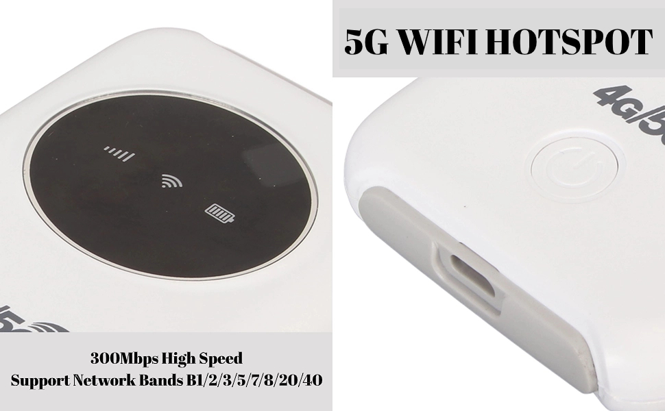 Unlocked 4G 5G Modem Router, 5G LTE Router mit SIM Karten Slot, Anschluss von bis zu 10 Geräten ...