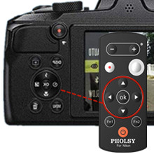 Amazon.com : PHOLSY Wireless Remote Commander for Nikon Z50, COOLPIX B600, A1000, P1000, P950 ...