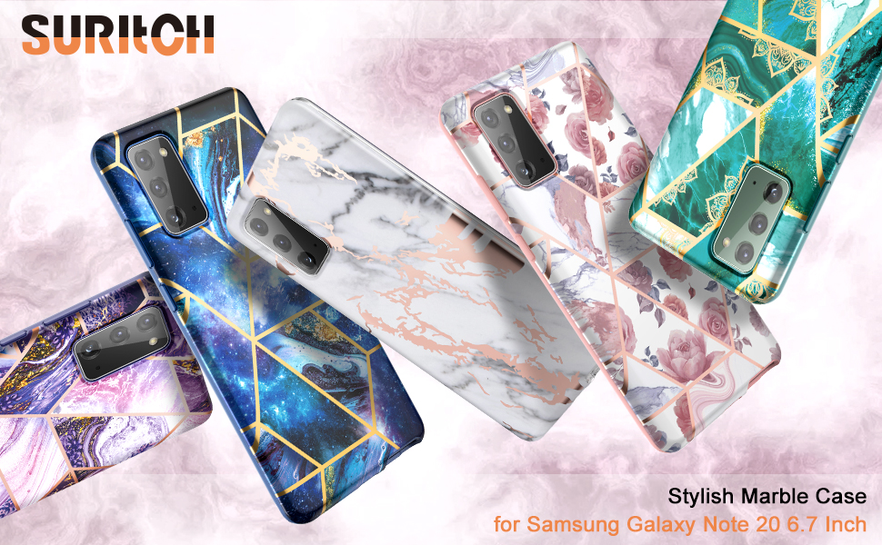 Amazon.com: SURITCH Phone Case for Samsung Galaxy Note 20 Case, Front Cover with Built-in Screen ...