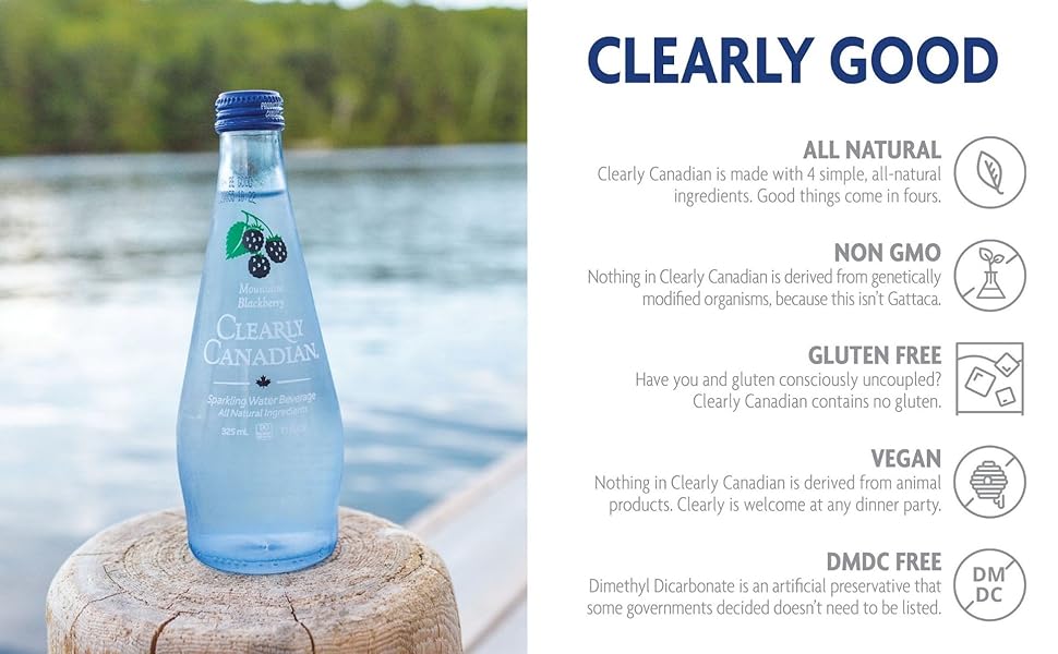 Amazon.com: Clearly Canadian Mountain Blackberry Sparkling Spring Water Beverage, Natural ...