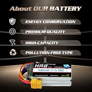 Amazon.com: HRB 2PCS 3S 1500mAh Lipo Battery XT60 11.1V 100C RC Lipo Battery Compatible for RC ...