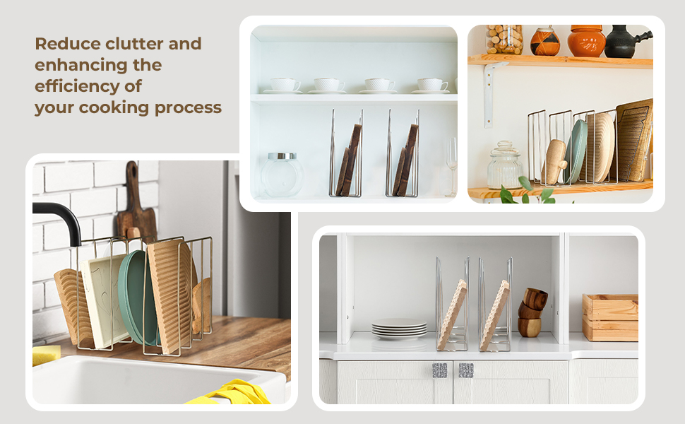 Amazon.com - Blulu 2 Pcs U Shaped Cookie Sheet Organizer for Cabinet ...