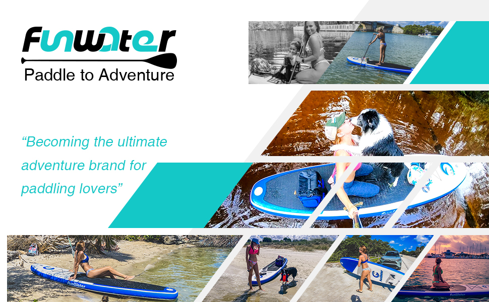 FunWater Stand Up Paddle Board 11'x33''x6'' Ultra-Light (20.4lbs ...