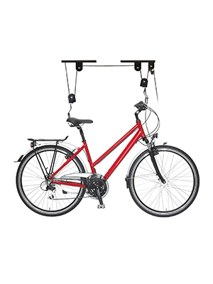 Relaxdays Fahrradlift, bis 20 kg, max. Deckenhöhe 4 m, Fahrrad Deckenhalterung mit Flaschenzug ...
