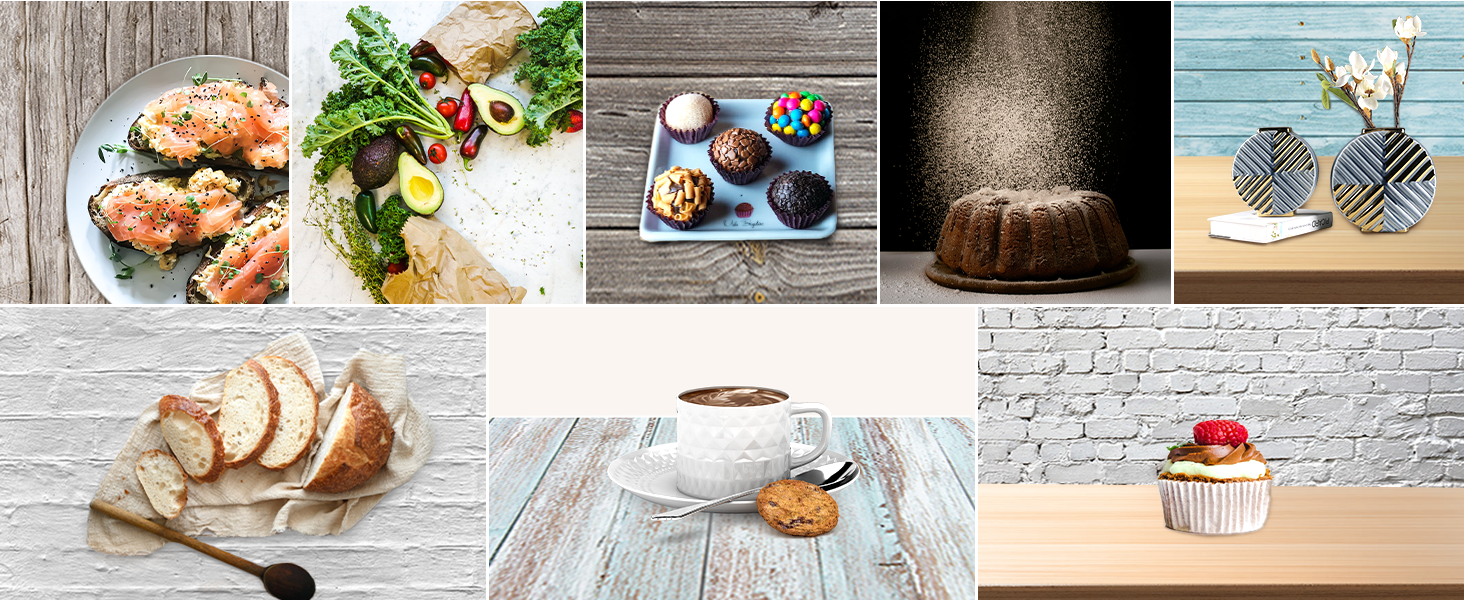 Amazon | EMART 撮影背景シート 40x30cm 背景紙 黒白両面2枚 7枚14色 40x29.5cm 両面タイプ2色 テクスチャパターン4枚セット モランディ純色 3枚セット ...