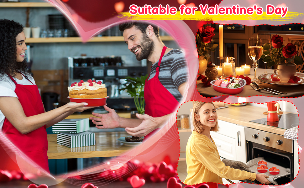 Amazon.com: Ovveroche 65 Pcs Foil Heart Shaped Cake Pans for Baking, 23 oz 9 oz and 3.4oz ...