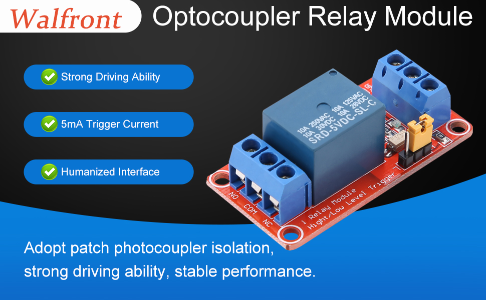 Relay Module with Optocoupler 1 Channel High&Low Level Relay Module ...