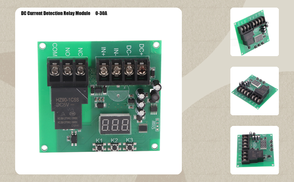 730v 030a Dc Current Detection Sensing Module Board Overcurrent Relay Module Current Sensor