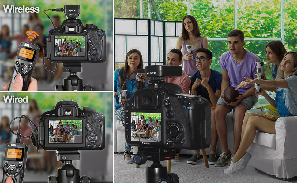 Amazon.com : Pixel TW-283 DC0 Wireless Camrea Shutter Release Remote Control Compatible for ...