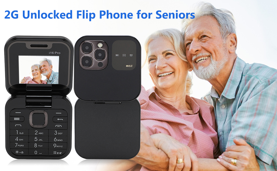 Amazon.com: 2G Unlocked Flip Phone for Seniors, Dual SIM Flip Cell Phone with Dual Screen, Large ...