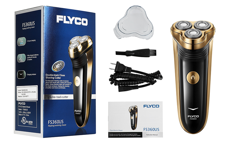 Amazon.com: FLYCO Electric Razor for Men FS360US, Cordless Rechargeable Electric Shaver with ...