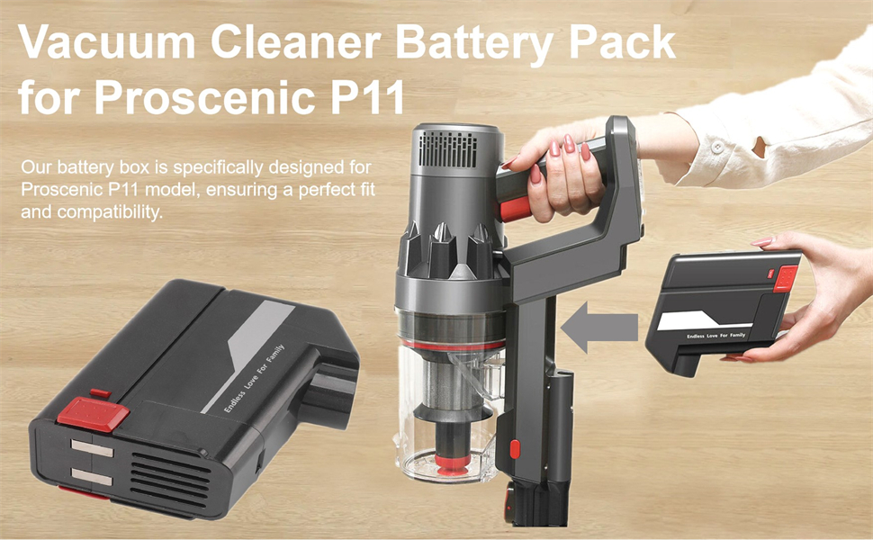 Amazon.com: Battery Replacement for for Proscenic P11, 2200mah Battery Pack Vacuum Cleaner Spare ...