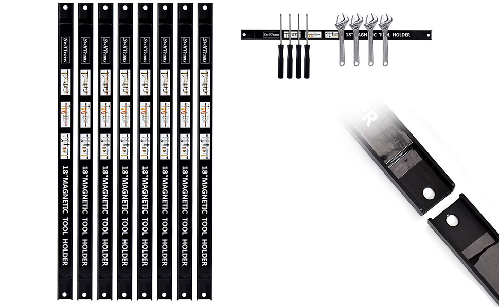 Amazon.com: swiftrans Magnetic Tool Holder 18 Inch 8 Pack Heavy Duty Magnet Tool Bar Strip Rack ...