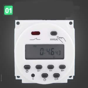 Hilitand LCD Digital Timer Weekly Programmable Microcomputer Time Switch 17on&17off Relay Timer ...