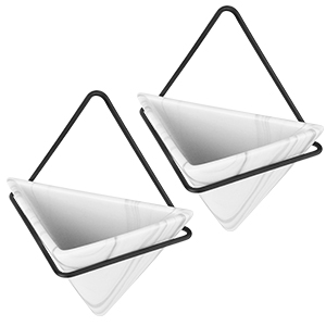 Amazon.com: HangerSpace Wall Planter 2 Pack, Ceramic Planter Indoor ...