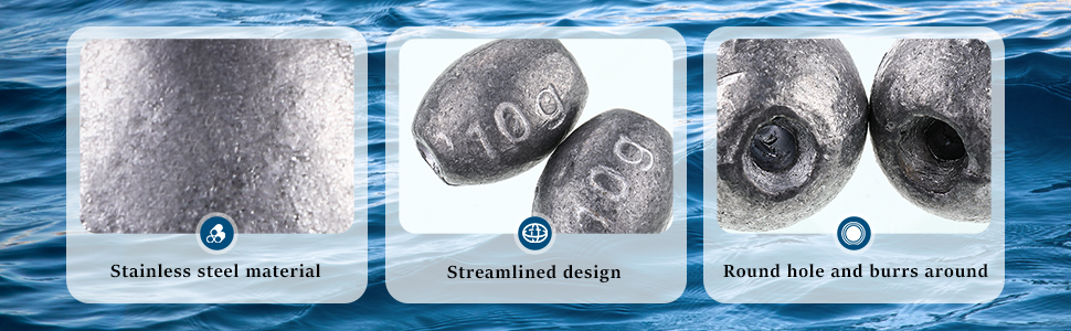 Amazon.com : Sumind 20 Pieces Egg Sinkers Fishing Bass Weights Drop Egg Sinker Fishing Bottom ...