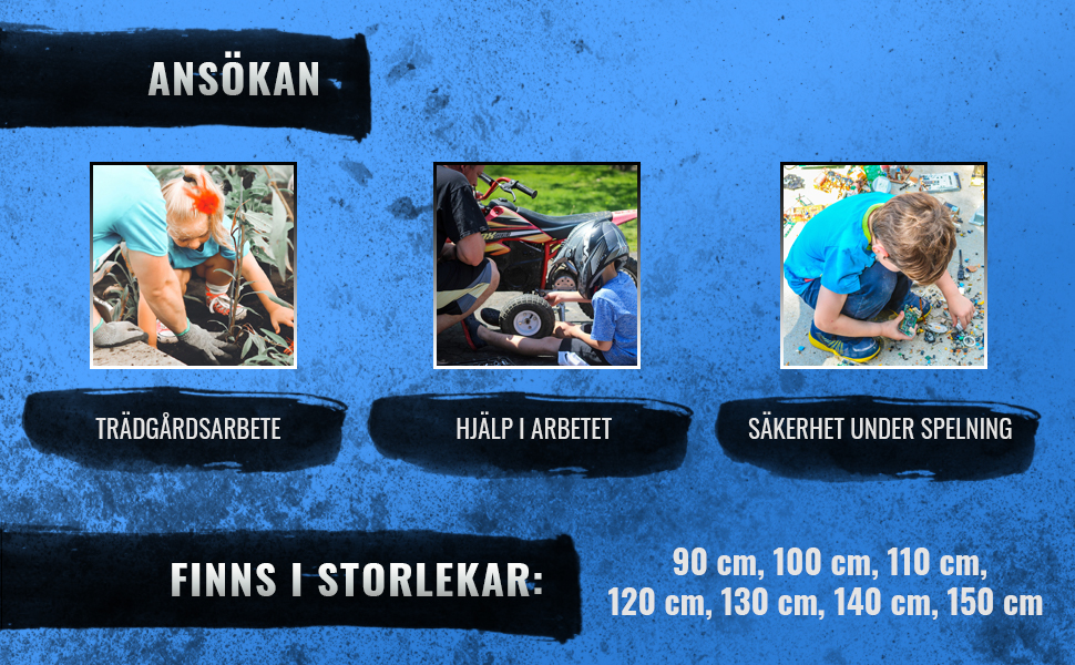 CXS Pinocchio/Woody barnoveraller, barnoveraller, arbetsbyxor för barn, trädgårdsbyxor för barn ...