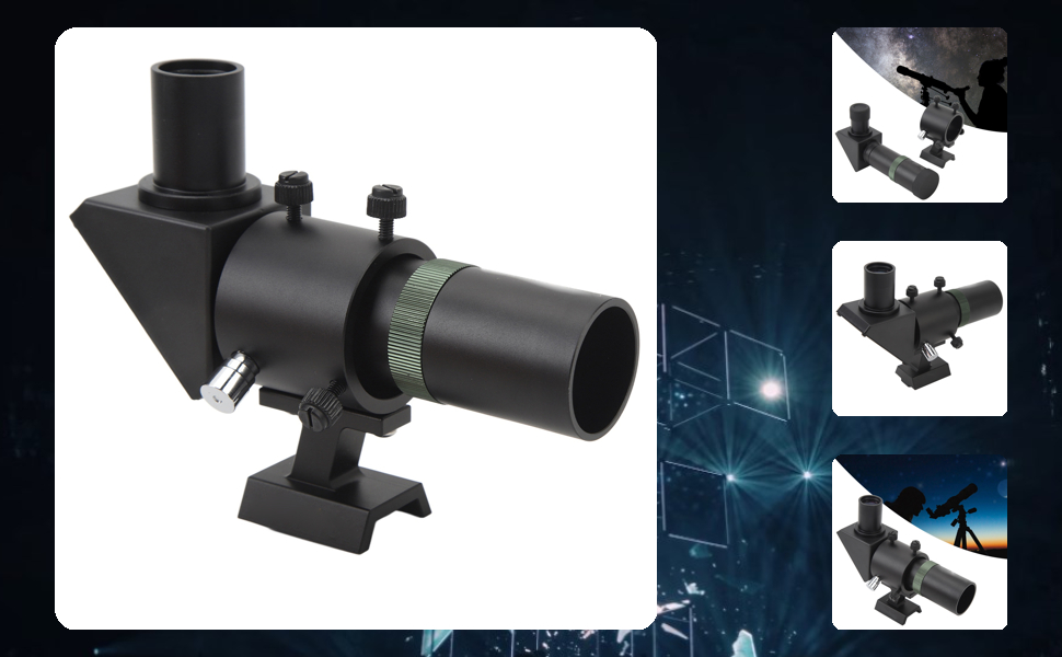 Amazon | 6X30 望遠鏡ファインダースコープ、90 度直角光学ファインダー、FMC 多層コーティング、ブラケット付き天体望遠鏡用ミニガイドスコープ | 望遠鏡ファインダー 通販