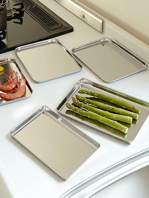 HaWare Baking Tray Set of 3, 18/0 Stainless Steel Baking Pans, Toaster ...