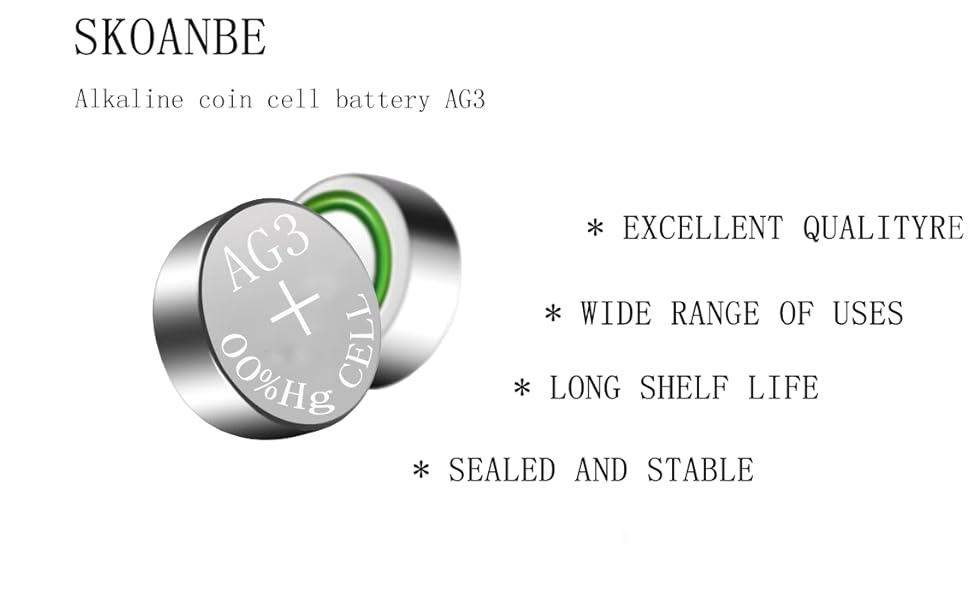 Amazon.com: SKOANBE 40PCS AG3 LR41 392 384 192 1.5V Button Coin Cell Battery : Health & Household