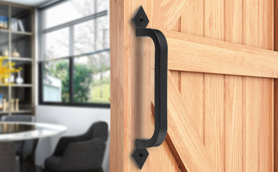 Amazon.com: Voilamart 10" Gate Pull Handle, Pack of 2 Black Cast Iron ...