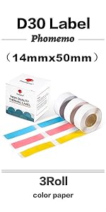 Amazon.com : Phomemo D30 Thermal Labels, self-Adhesive Transparen D30 ...