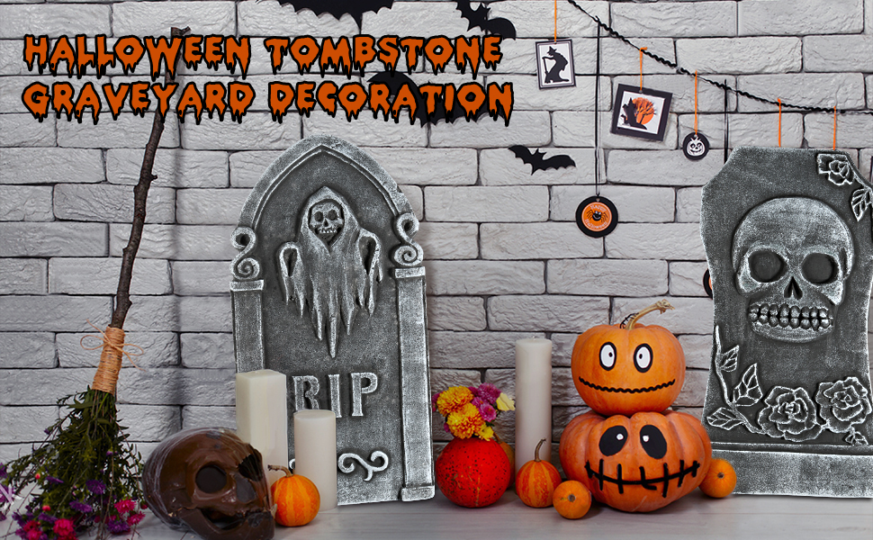 Toyvian Halloween Grabstein Dekoration, 4Stücke Schaumstoff Grabsteine ...