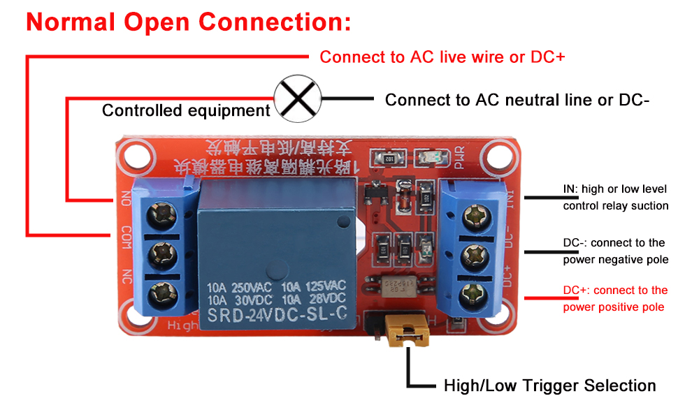Relay Module with Optocoupler 1 Channel High&Low Level Relay Module ...