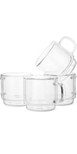 Amazon.com | BTaT- Insulated Coffee Cups, Set of 4 (9 oz, 270 ml ...