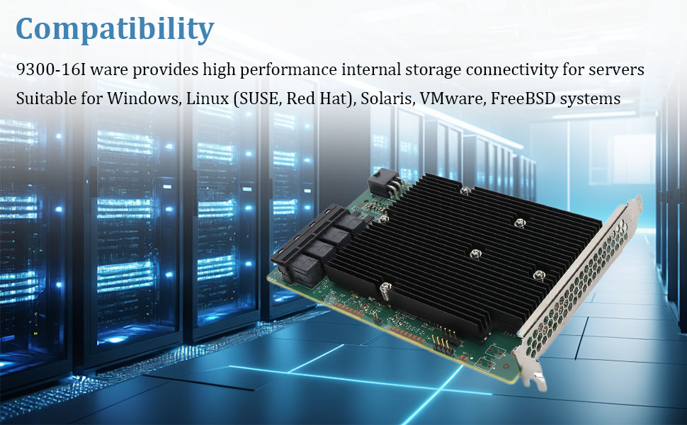 Amazon.com: LSI SAS 9300 16I HBA Card, 12Gbps HBA RAID Controller Card with 16 SATA SAS Ports ...
