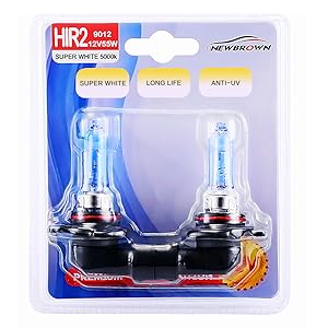 Amazon.com: 9012 HIR2 Halogen Headlight Bulb with Super White Light fog lights PX22D 12V/55W ...