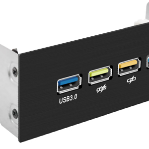 EZDIY-FAB USB 3.0 HUB 5.25 Inch Internal Front Metal Brushed Panel 1 ...