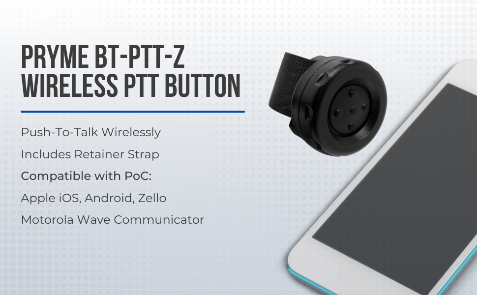 Amazon.com: PRYME® PTT-Z Mini Bluetooth PTT Button Switch Zello, Wave Communicator, ESChat ...