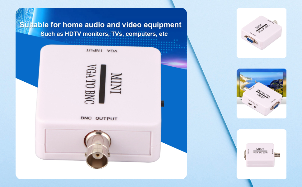 Amazon.com: VGA to BNC Converter, Mini HD Converter VGA to BNC Adapte ...