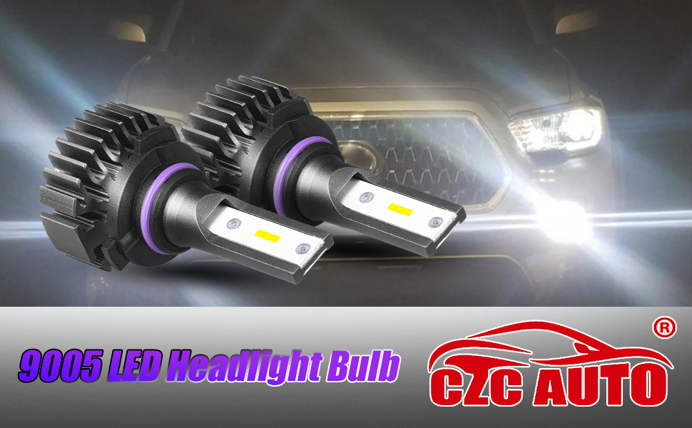 CZC AUTO 9005 HB3 - Focos LED para faros delanteros LED de luz alta, 2 unidades, instalación ...