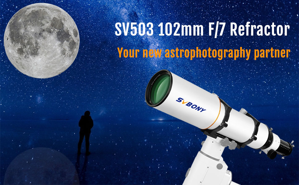 Amazon.com : SVBONY SV503 Telescope, 102ED F7 Extra Low Dispersion Achromatic Refractor OTA ...