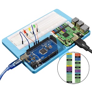 kuman For Arduino Raspberry Pi 4 Holder Breadboard Kit, 7 in 1 RAB ...