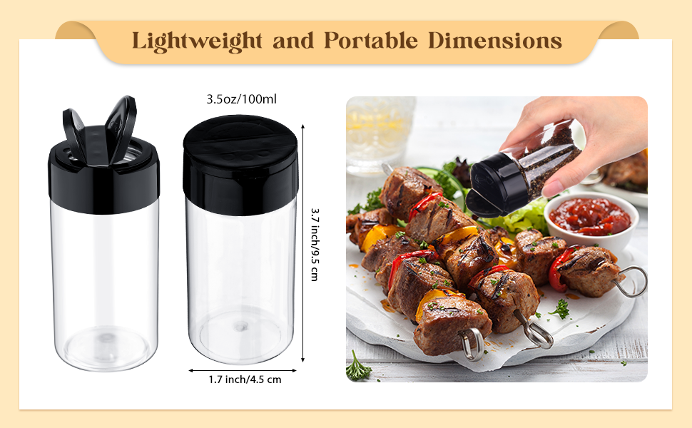 Amazon.com: Mimorou 40 Pack Plastic Spice Jar with Shaker Lids Seasoning Containers 3.5 oz ...