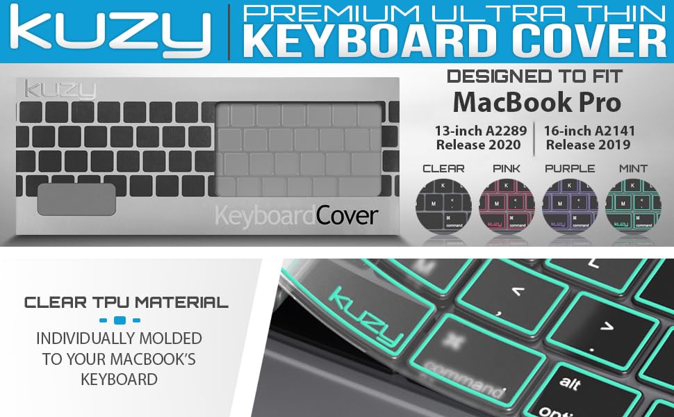 Amazon.com: Kuzy Compatible with MacBook Pro 13 inch 2020 A2289 and MacBook Pro 16 inch Keyboard ...