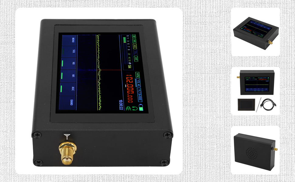 Amazon.com: Fockety Malachite DSP SDR Receiver, 50GHz-250MHz 4GHZ-2GHZ AM SSB NFM WFM Full Band ...