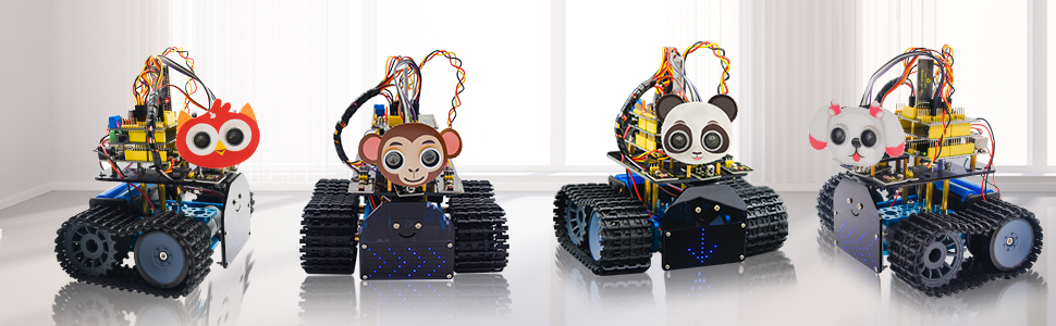 KEYESTUDIO Mini Tank Robot V2 Smart Car Kit for Arduino, IR Infrared ...