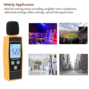 Hand-Held Sound Level Meter,V·RESOURCING 30~130 dB Decibel Noise ...