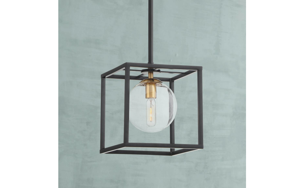 Possini Euro Design Delaney Black Burnished Brass Mini Pendant Light 8 ...