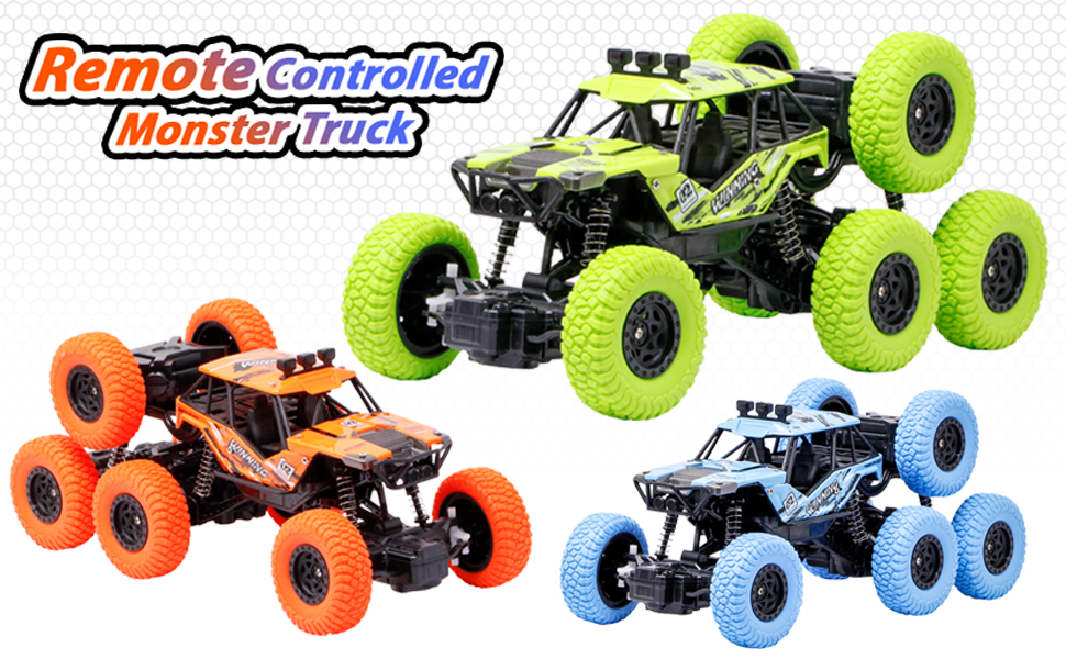 Zest 4 Toyz Remote Control Car High Speed 6 Wheel Crawler Buggy Vehicle Monster Racing Car ...