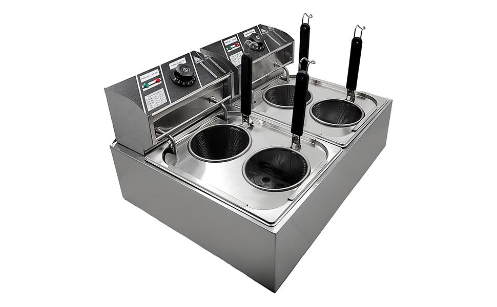 Amazon.com: Generic 1500W Noodle Cooking Machine, 4 Basket Commercial Pasta Cooker, Stainless ...