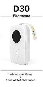 Amazon.com : Phomemo D30 Thermal Labels, self-Adhesive Transparen D30 ...