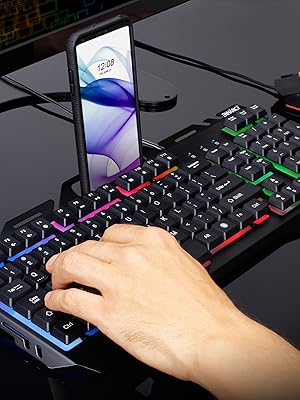 Amazon.com: ENHANCE Infiltrate KL2 Membrane Gaming Keyboard - Quiet ...